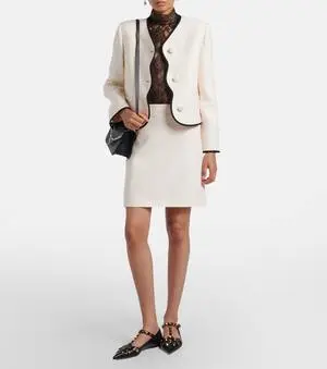 Valentino Garavani Crepe Couture Vgold Mini Skirt