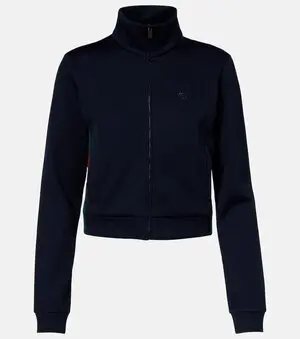 Gucci Zip-up Jersey Sweatshirt With Web Stripe Detail
