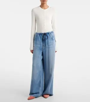 AGOLDE Shaw Wide-leg Jeans In Script - Blue