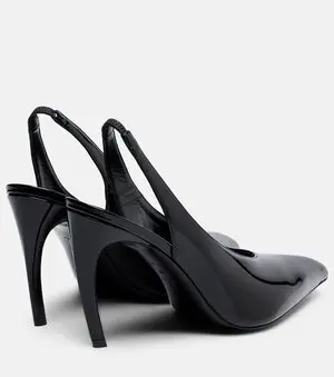 Attico Viper Leather Slingback Pumps