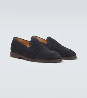 Brunello Cucinelli Suede Penny Loafers