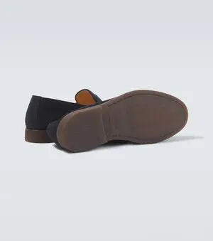 Brunello Cucinelli Suede Penny Loafers