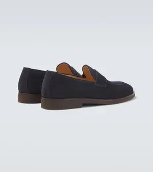 Brunello Cucinelli Suede Penny Loafers