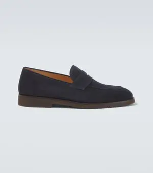 Brunello Cucinelli Suede Penny Loafers