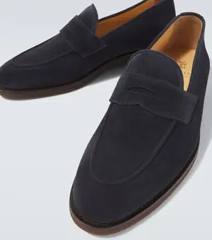 Brunello Cucinelli Suede Penny Loafers