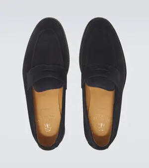 Brunello Cucinelli Suede Penny Loafers
