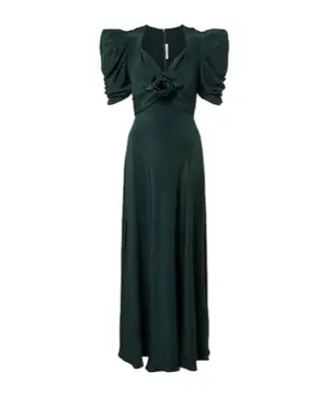 RODARTE Silk Charmeuse Cocktail Dress - Green