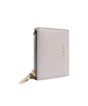Gucci Small Wallet With Lettering - Grey