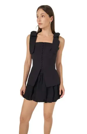 Endless Rose Bow Shoulder Sleeveless Top