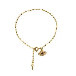 ALEXIE OF ATHENS Protection Evil Eye Bead Bracelet - Gold