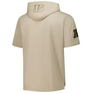 PRO STANDARD Cincinnati Bengals Neutrals Capsule Short Sleeve Pullover Hoodie
