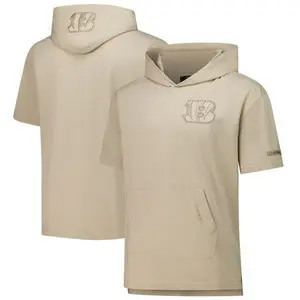 PRO STANDARD Cincinnati Bengals Neutrals Capsule Short Sleeve Pullover Hoodie - Tan