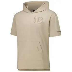 PRO STANDARD Cincinnati Bengals Neutrals Capsule Short Sleeve Pullover Hoodie