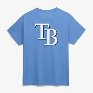 LOGO ATHLETIC Tampa Bay Rays Official Logo T-shirt - Light Blue