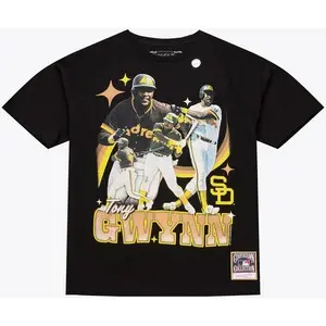 Mitchell & Ness Tony Gwynn San Diego Padres Legendary Collage Player T-shirt - Black