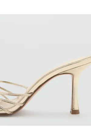 Mango Pointed Toe Slide Sandal With Strappy Detailing