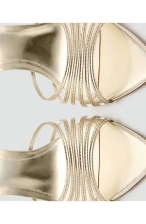 Mango Pointed Toe Slide Sandal With Strappy Detailing