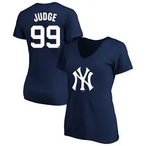 Profile Aaron Judge New York Yankees Name & Number V-neck T-shirt - Navy