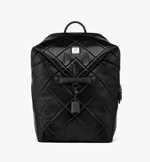Mcm Aren Backpack In Diamond Quilted Leather