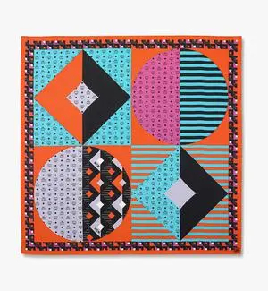 Mcm Abstract Monogram Scarf In Organic Silk - Orangeade