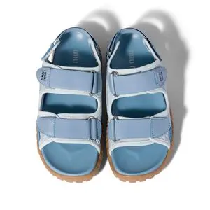 Miu Miu Technical Fabric And Suede Sandals