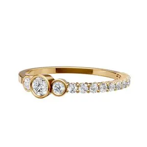 AYA FINE JEWELRY 0.33 Ctw Round Brilliant Diamond Engagement Ring In 14k Gold - Yellow