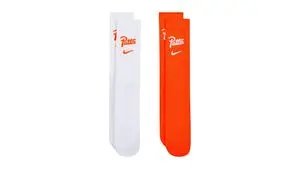 Nike X Patta Crew Socks 2 Pack - White/orange