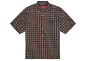 Supreme Mini Plaid Short Sleeve Shirt - Black