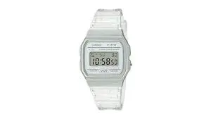 Casio Transparent White Digital Watch F91ws7cf - Rubber