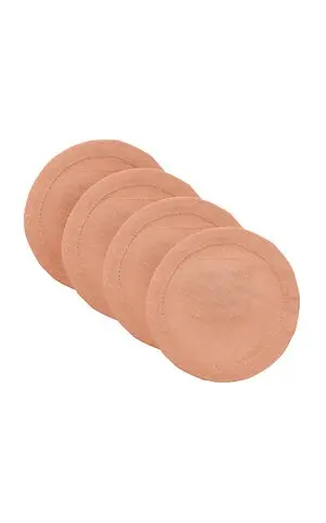 MODA DOMUS Set-of-four Linen Coasters - Orange