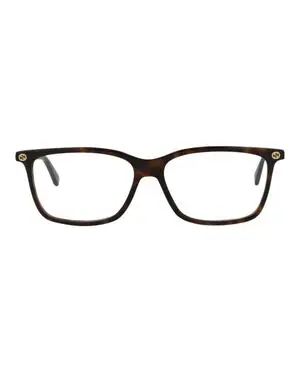 Gucci Squareframe Acetate Optical Frames Havana Havana Transparent