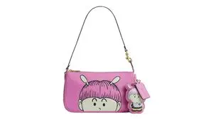 COACH X Brain Dead Plaza Bag With Xerx Alien And Charm - Brass/pink