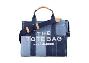 Marc Jacobs The Medium Tote Patchwork Denim Bag - Blue Denim