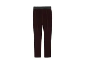 Saint Laurent Velvet Tailored Pants - Black