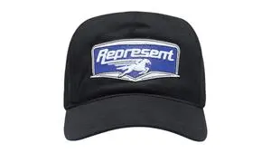 REPRESENT Applique Patch Baseball Cap - Black