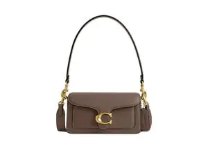 COACH Tabby 20 Pebbled Leather Shoulder Bag - Dark Stone