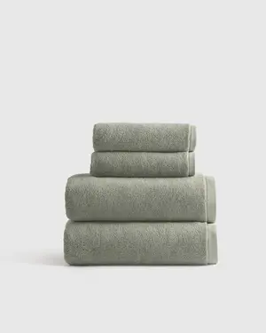 Quince Plush Organic Turkish Cotton Bath Bundle Sage