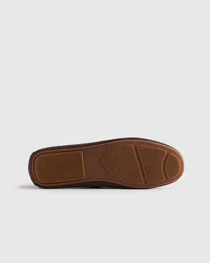 Quince Recycled Knit Driving Loafer - Dark Chocolate