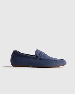 Quince Recycled Knit Driving Loafer - Navy