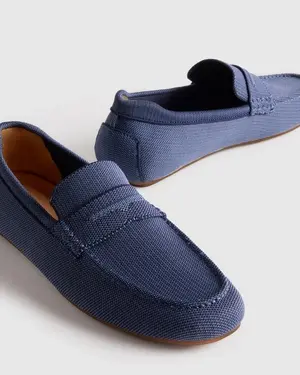 Quince Recycled Knit Driving Loafers