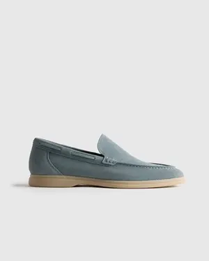 Quince Men's Soft Suede Mariner Loafer Aqua