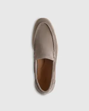 Quince Soft Suede Mariner Loafer - Smoke