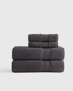Quince Classic Organic Turkish Cotton Bath Sheet Bundle - Charcoal