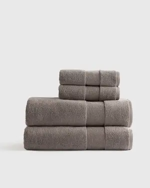 Quince Classic Organic Turkish Cotton Bath Sheet Bundle - Heather Brown