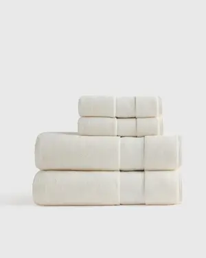 Quince Classic Organic Turkish Cotton Bath Sheet Bundle - Ivory