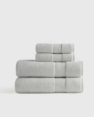 Quince Classic Organic Turkish Cotton Bath Sheet Bundle - Light Grey