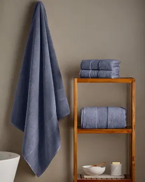 Quince Classic Organic Turkish Cotton Bath Sheet Bundle - Twilight Blue