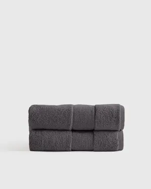 Quince Classic Organic Turkish Cotton Hand Towel - Charcoal