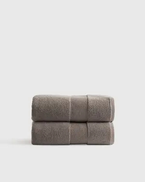 Quince Classic Organic Turkish Cotton Bath Towel Heather Brown