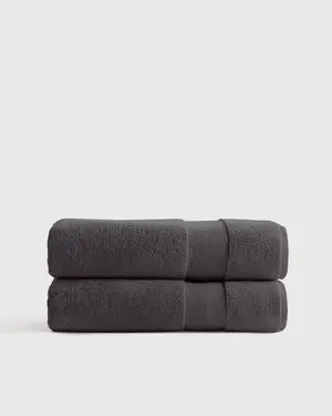 Quince Classic Organic Turkish Cotton Bath Sheet Charcoal